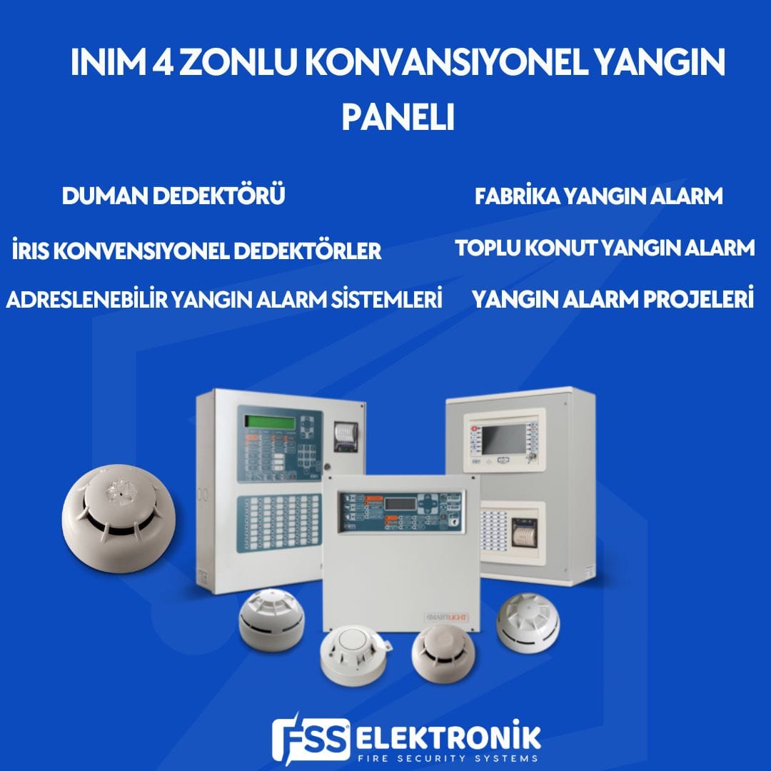 İnim 4 Zonlu Konvansiyonel Yangın Alarm Paneli – FSS Elektronik - FSS ELEKTRONİK - YANGIN ALARM ...